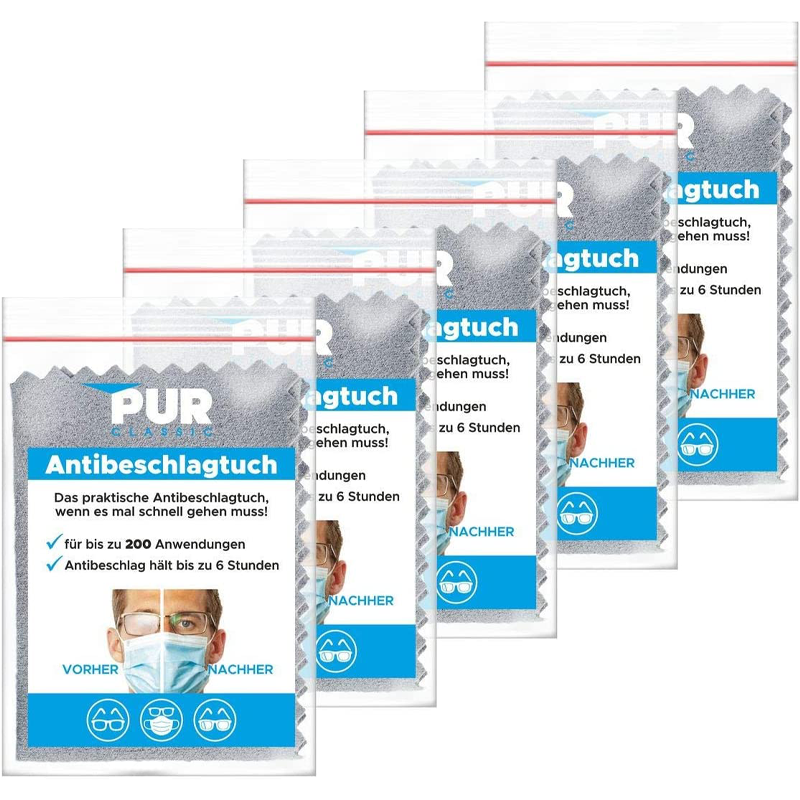 PUR Classic Antibeschlagtücher 5x – PUR Premium